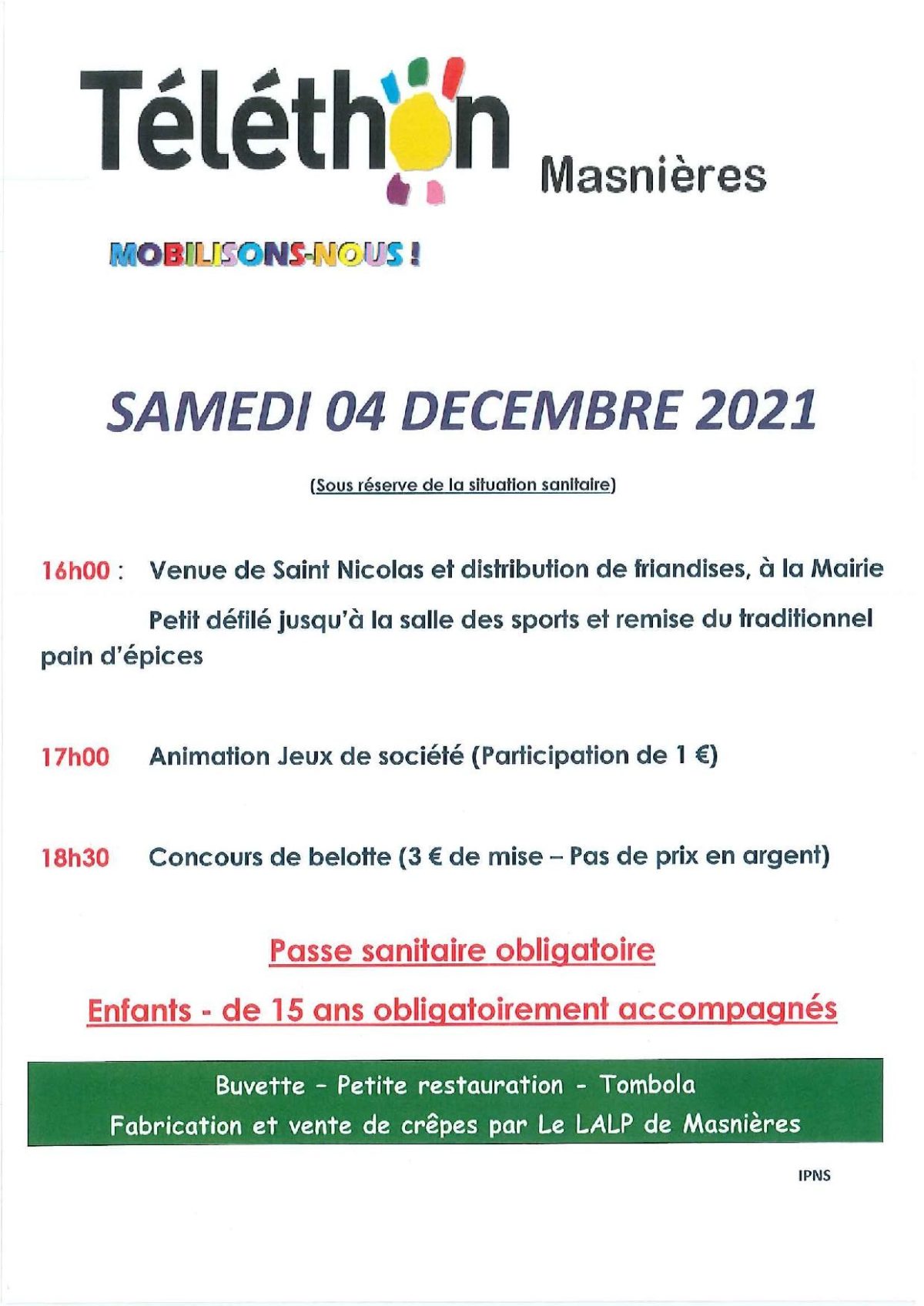 téléthon affiche 2021 – Masnières